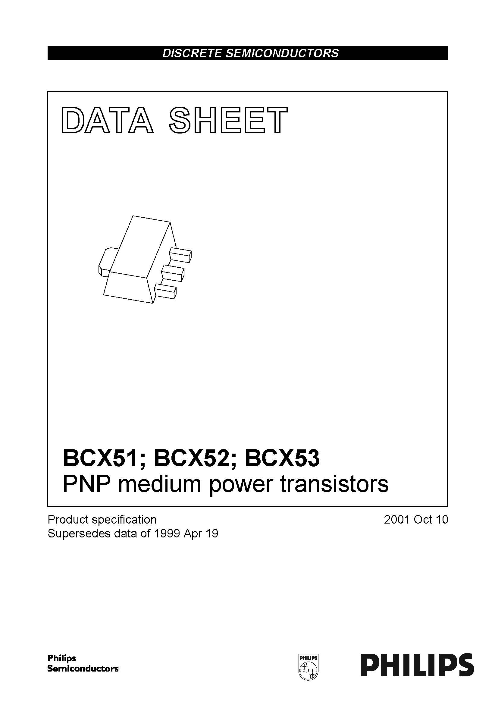 ทรานซิสเตอร์ BCX53,115 80V 1A SOT-89 NXP/NEXPERIA - ไนชิ อิเล็กทรอนิกส์ ...